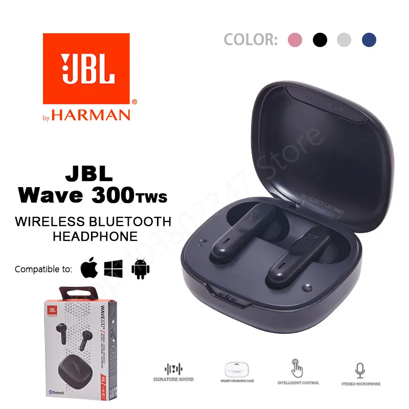 JBL-Wave-300TWS-True-Wireless-Bluetooth-Earbuds-In-Ear-Earphones-Bass ...