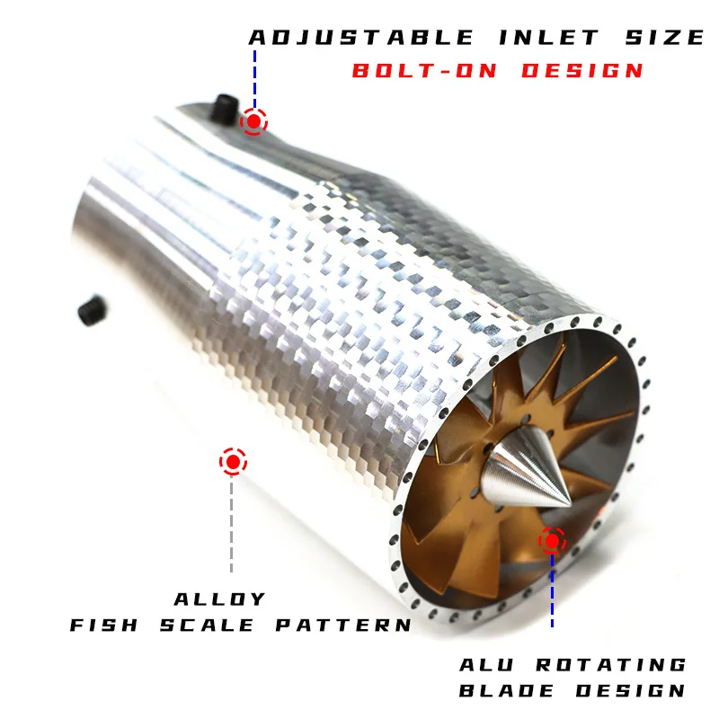 1-Pcs-Universal-Polished-Silver-Aluminum-Alloy-Exhaust-Pipe-Wth ...