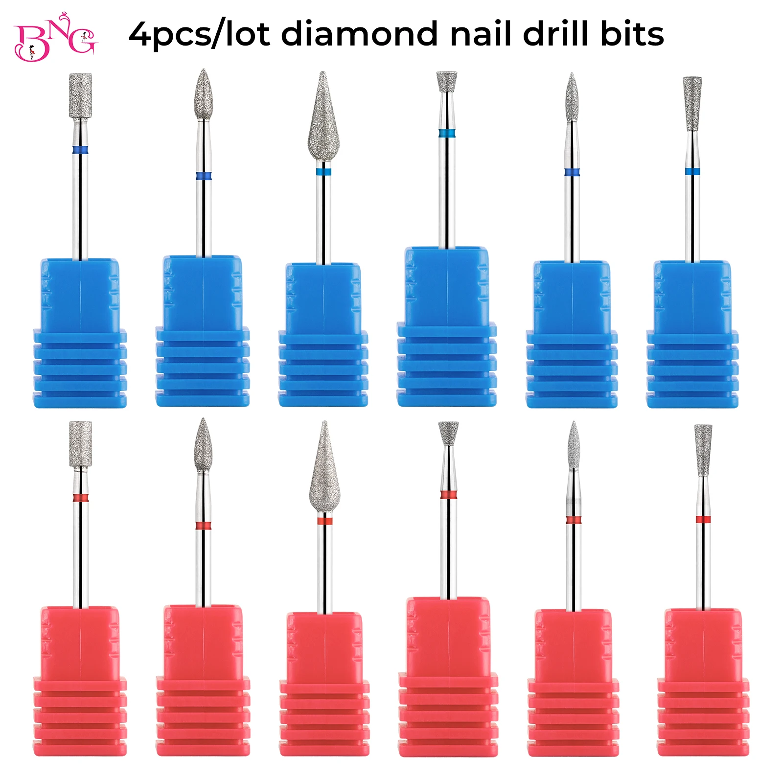 4Pcs-Diamond-Nail-Drill-Bits-Cuticle-Remover-Bit-Russian-Electric-File ...