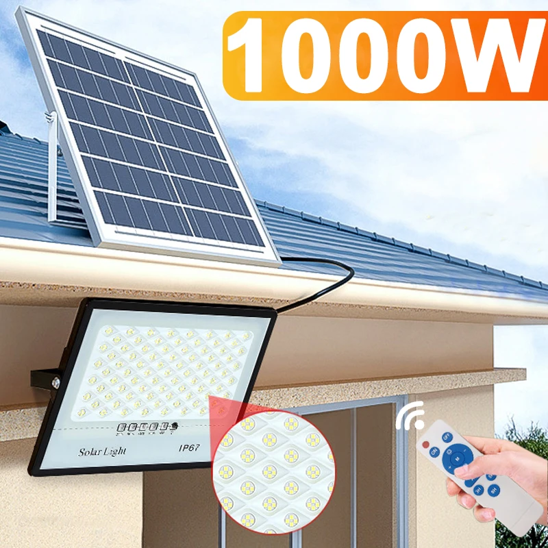 New-1000W-Outdoor-LED-Solar-Projection-Light-With-Remote-Control ...
