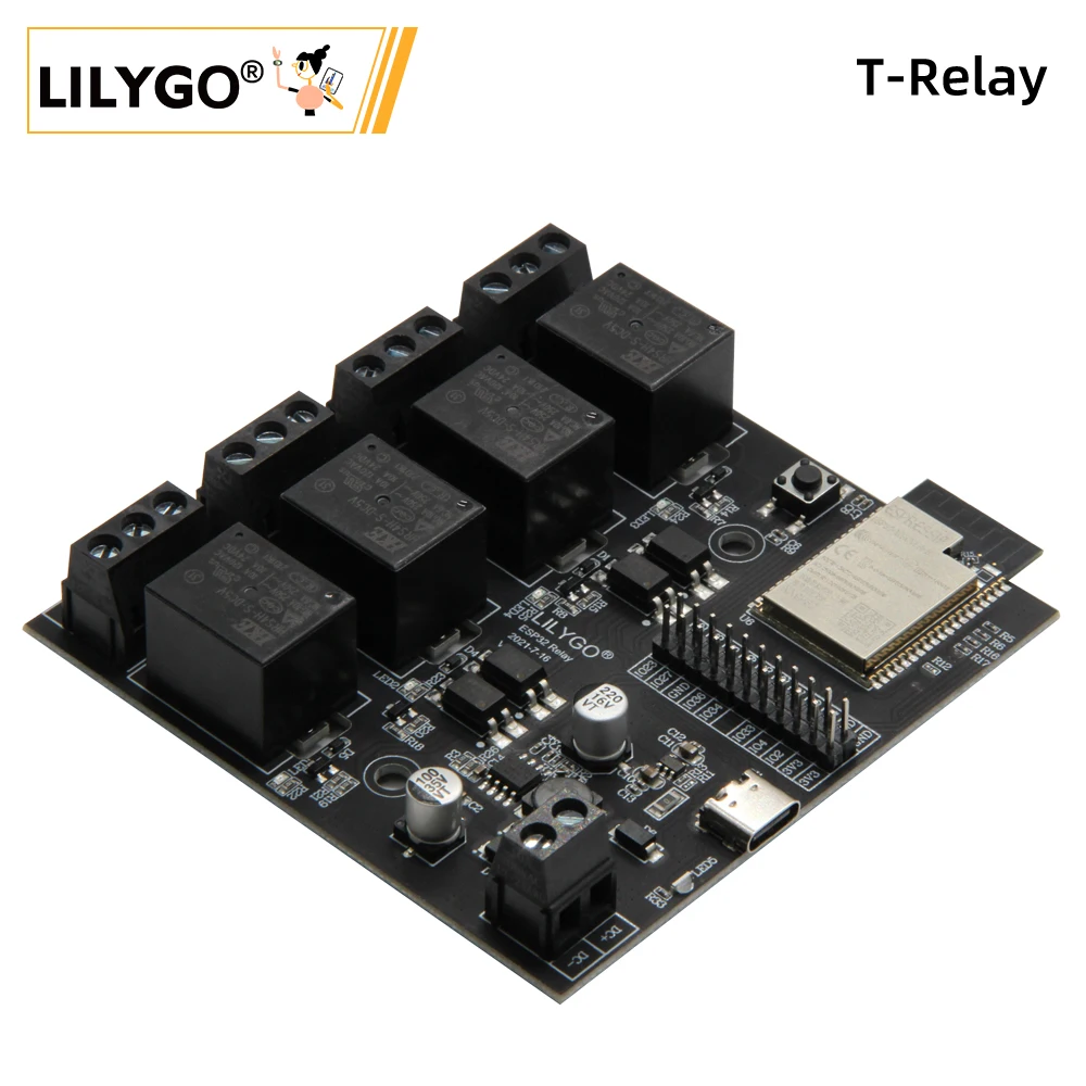 LILYGO-TTGO-T-Relay-ESP32-m-dulo-inal-mbrico-t-relay-ESP32-5V-CC-4 ...