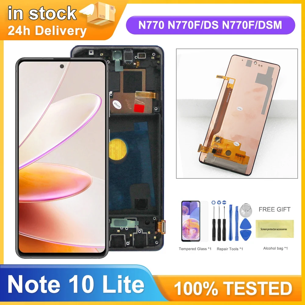 Super-AMOLED-6-7-Display-for-Samsung-Galaxy-Note-10-Lite-N770-N770F-Lcd ...
