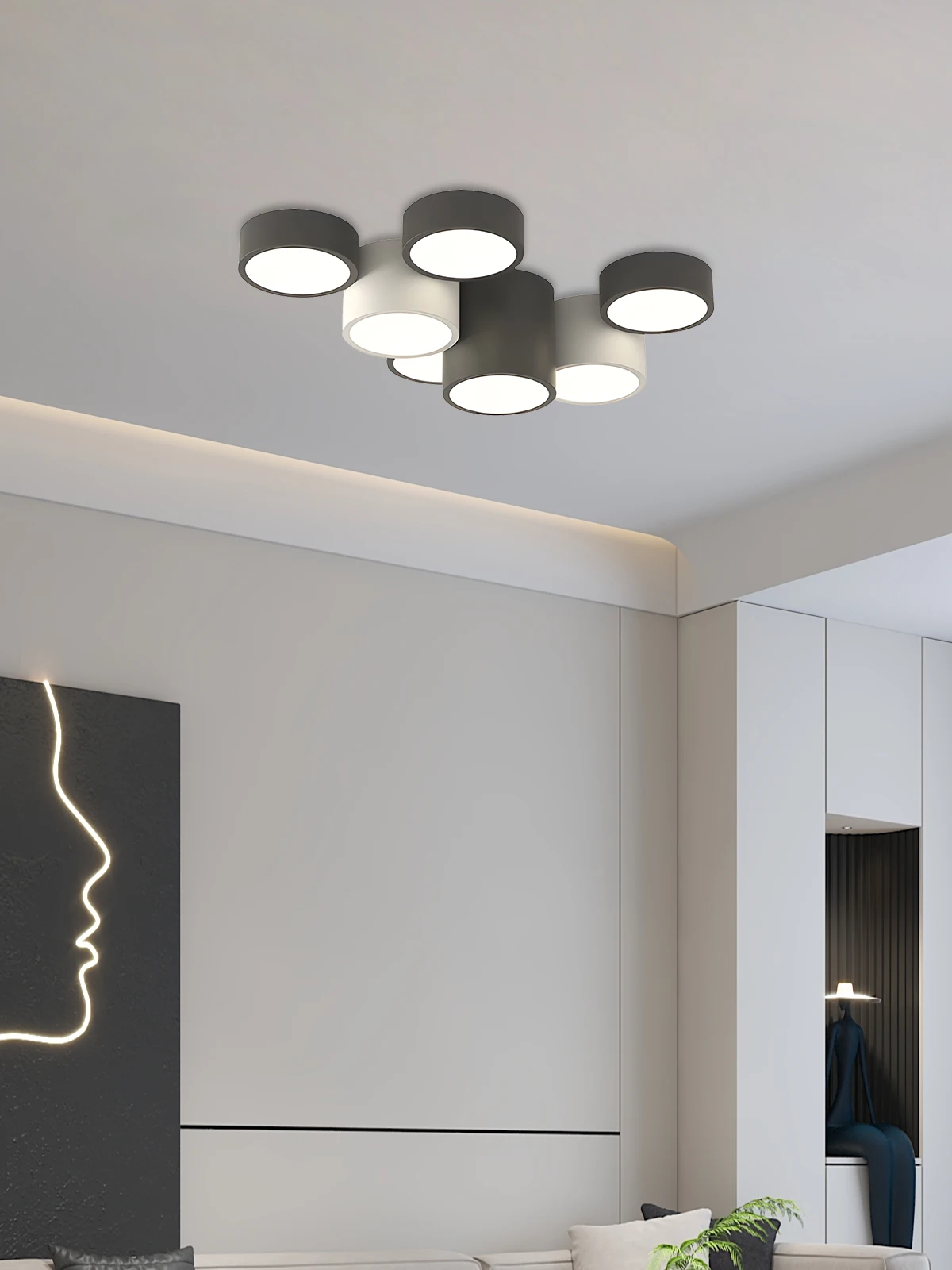 Simple Surface Mounted Downlight Nordic Modern LED Ceiling Light Living ...