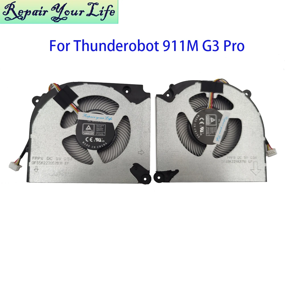 Laptop CPU GPU Cooling Fan For Thunderobot 911 M G3 Pro JT009M00BRU 15. ...
