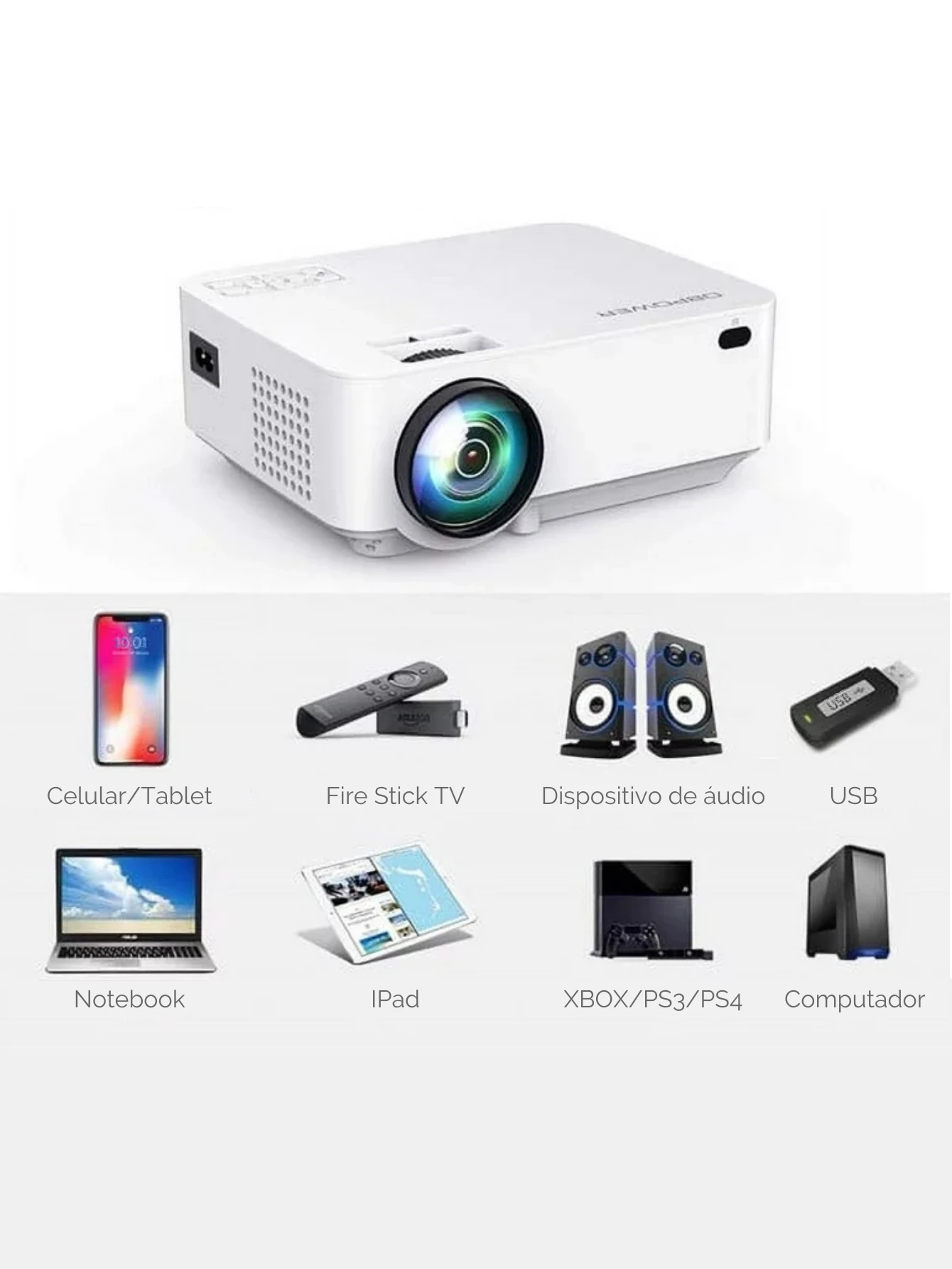 Mini-Projector-L-12-Diverse-Colors-Portable-Projector-For-Outdoor ...