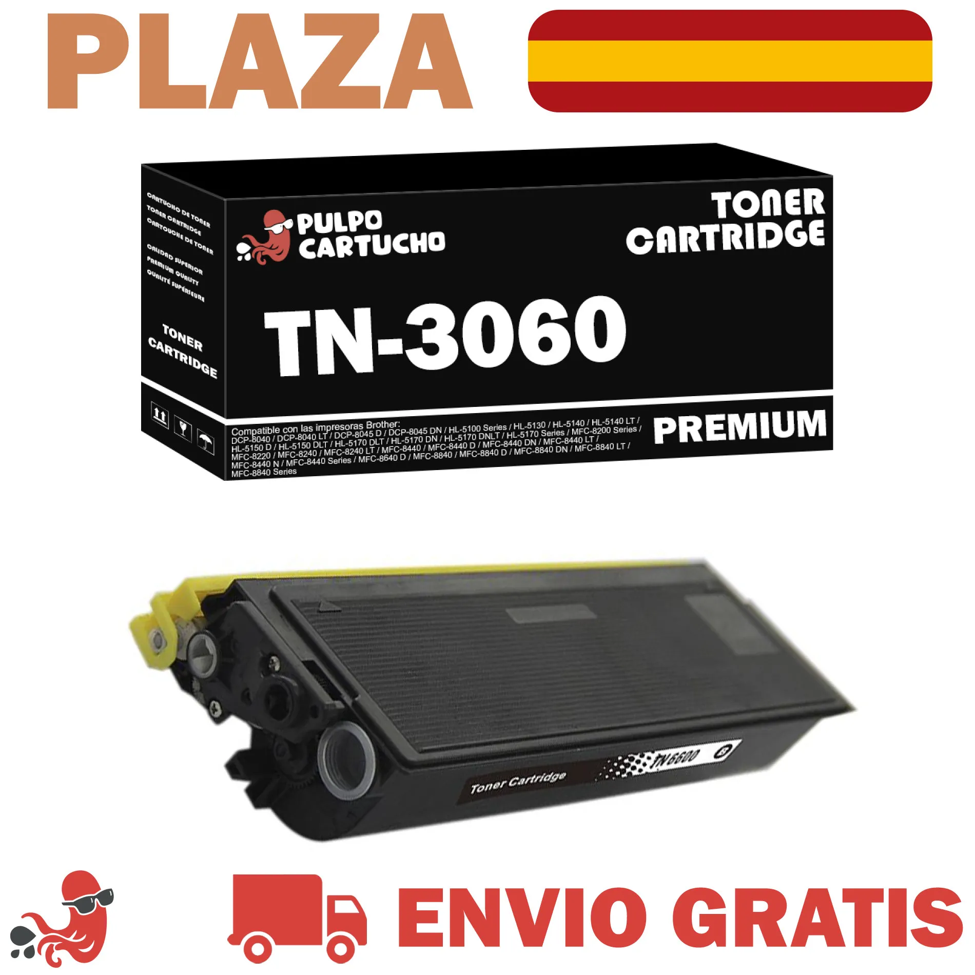 Toner Brother TN 3060 Compatible TN3060 Non Oem Cartucho Impresora ...