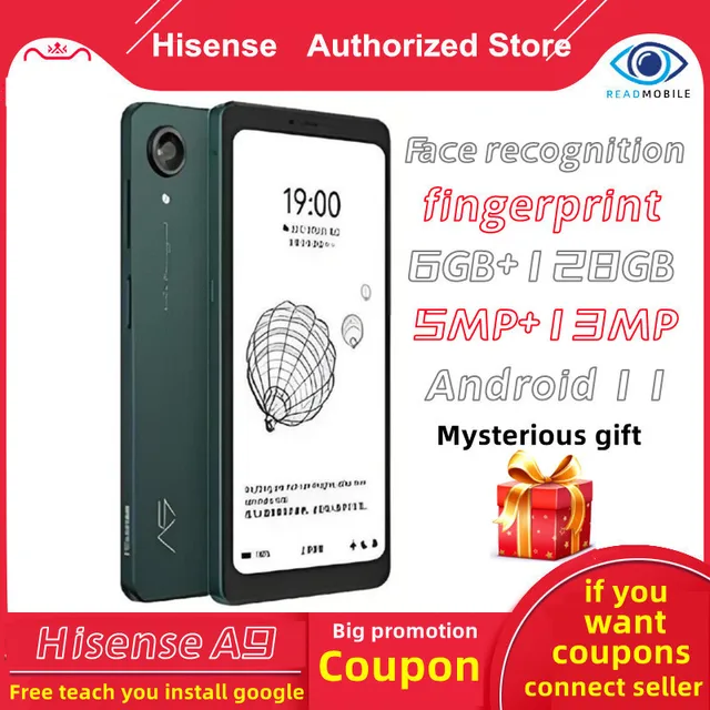 Hisense A9 Reading Smartphone 6G+128G Dual SIM Card HIFI Ereader 6 ...