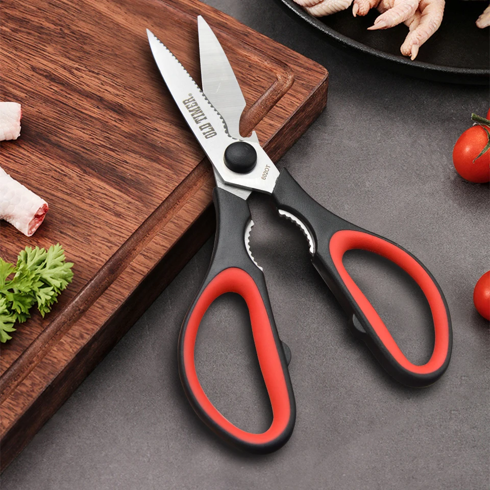 Schrade eski zamanlayıcı Take Apart makaslar mutfak güçlü tavuk kemik ...