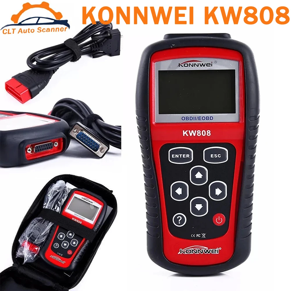 KONNWEI KW808 OBD 2 Car Scanner OBD2 Auto Automotive Diagnostic Scanner ...