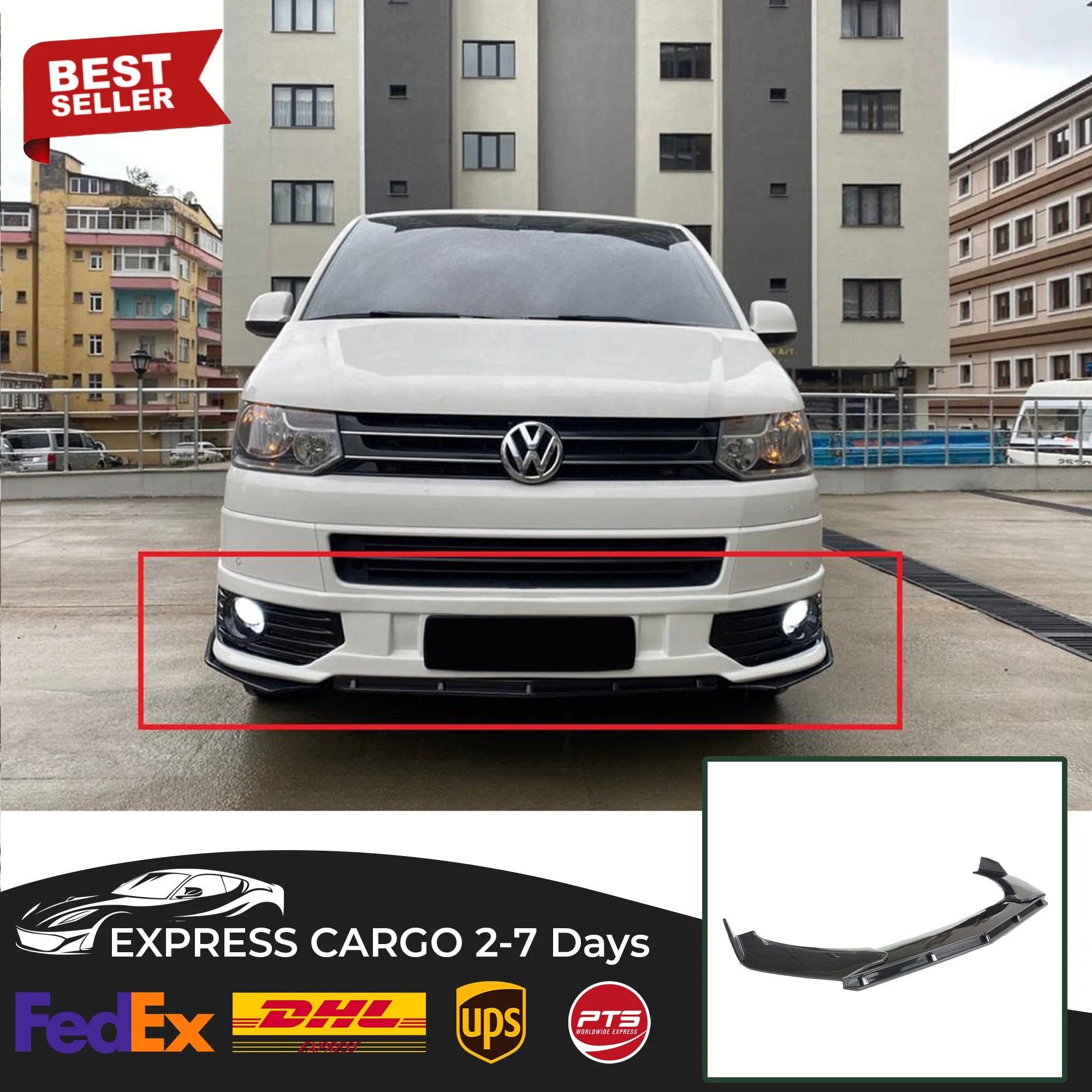 Parachoques-delantero-para-coche-Volkswagen-VW-Transporter-T6-difusor ...