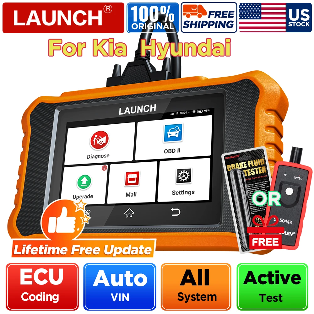 LAUNCH Creader Elite V2.0 fit for Kia and Hyundai Bi-Directional Scan ...