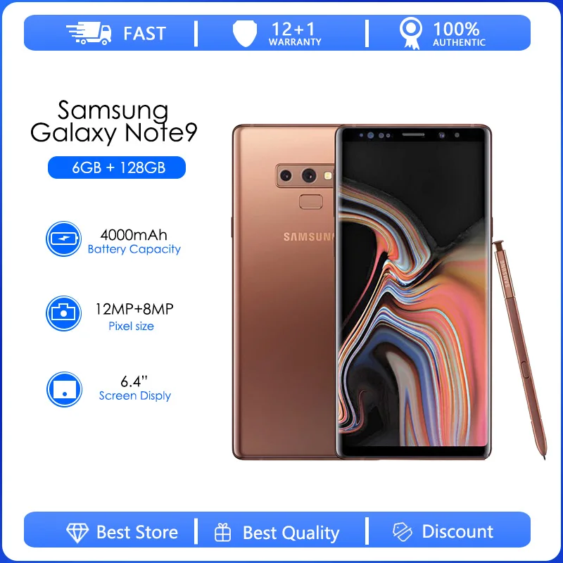 Samsung-Galaxy-Note-9-Telefone-Android-Original-N960U-N960F-6-4-6GB-de ...