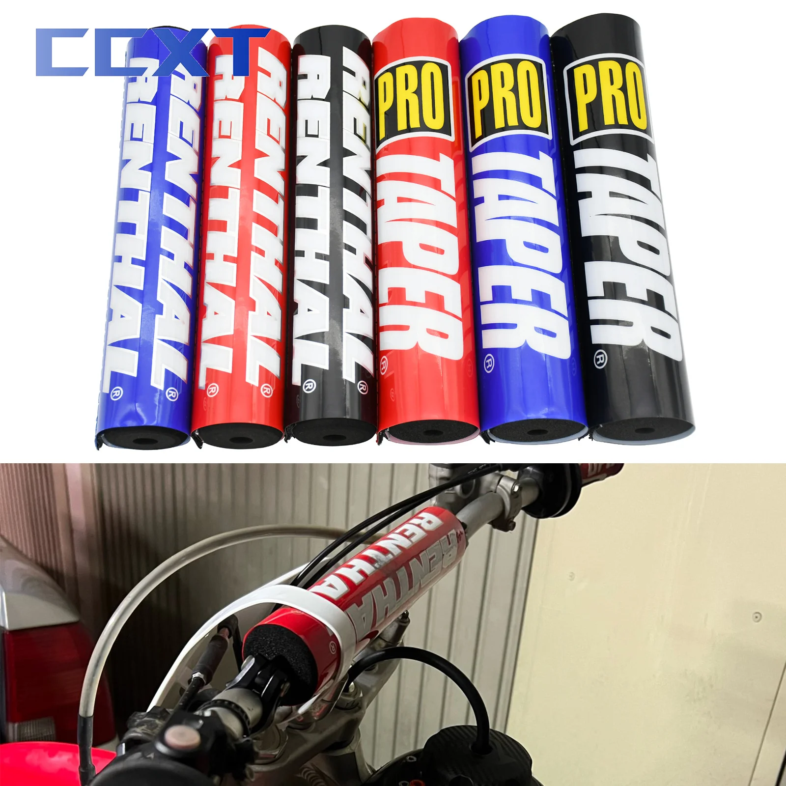 Universal-Motorcycle-Renthal-Pro-Handlebar-Crossbar-Handlebar-Pads-7-8 ...