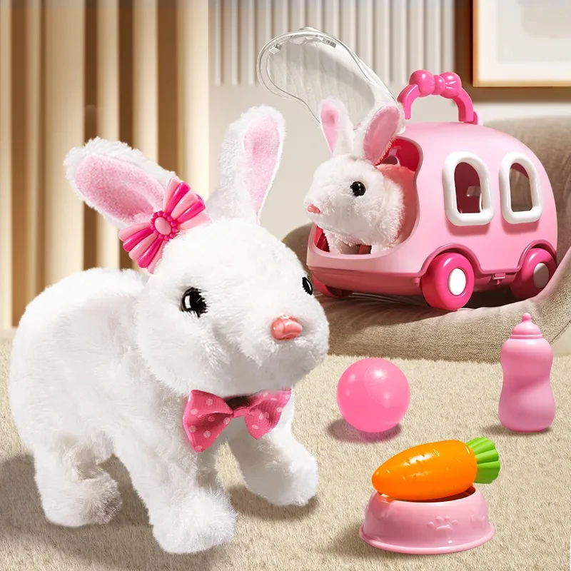 Children-Plush-Cute-Rabbit-Toys-Kids-Electronic-Pet-With-Sound-Animal ...