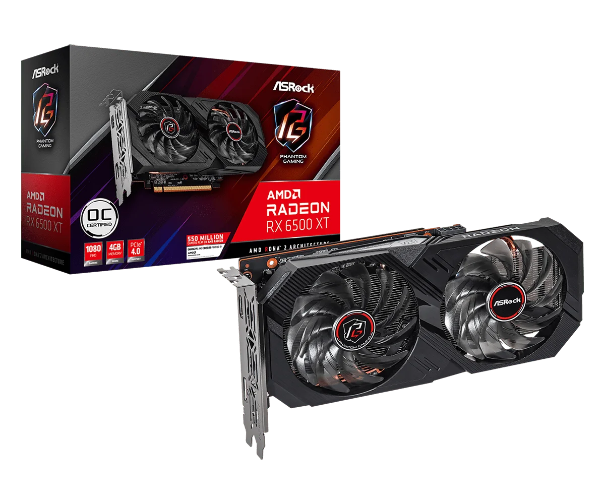 Placa De Video Asrock Radeon Rx 5500 Xt 8gb Gddr6 Phantom Gaming D Oc ...