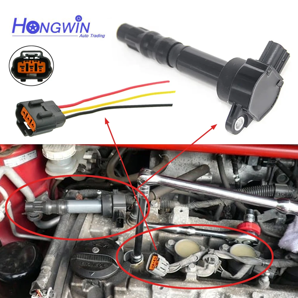 4PCS MN119739 FK0279 Performance Ignition Coil With Extension Wire Fits ...