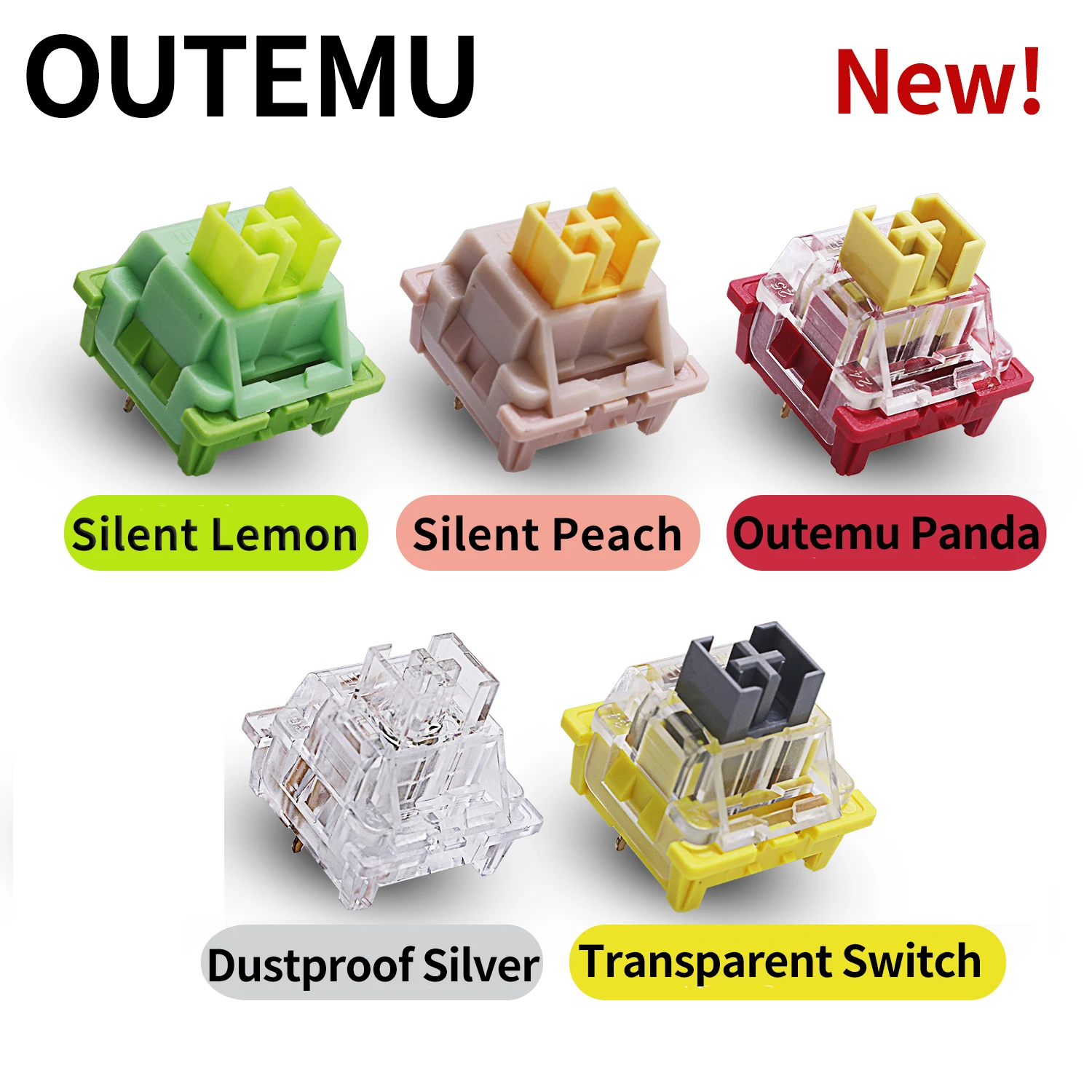 Outemu Switches Mechanical Keyboard Switch 3Pin Silent Clicky Linear ...