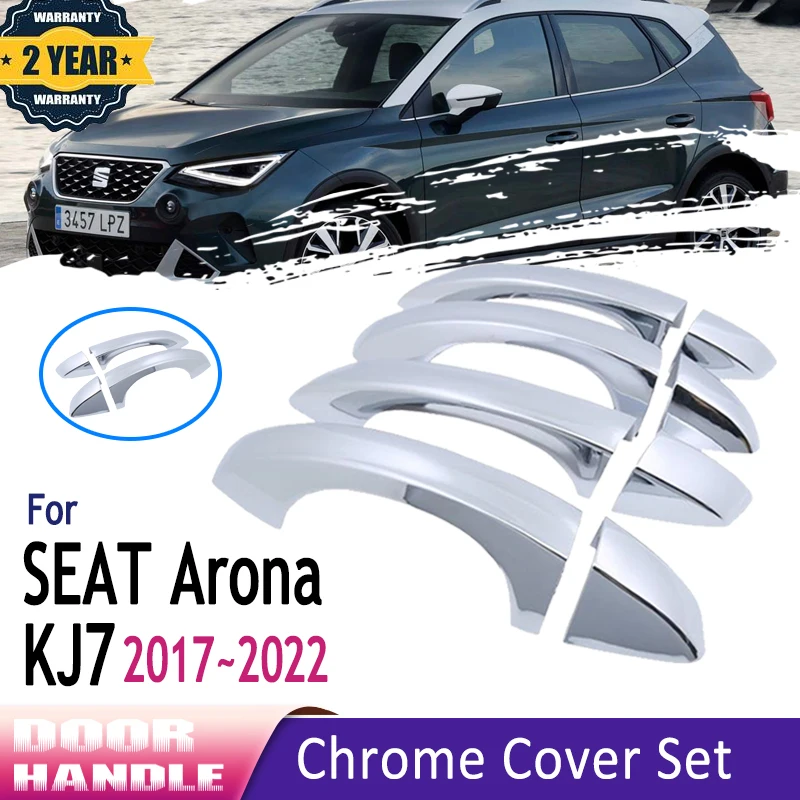고급스러운 크롬 외부 자동차 도어 핸들 커버 트림, 좌석 Arona 2022 KJ7 2017 2018 2019 2020 2021 ...
