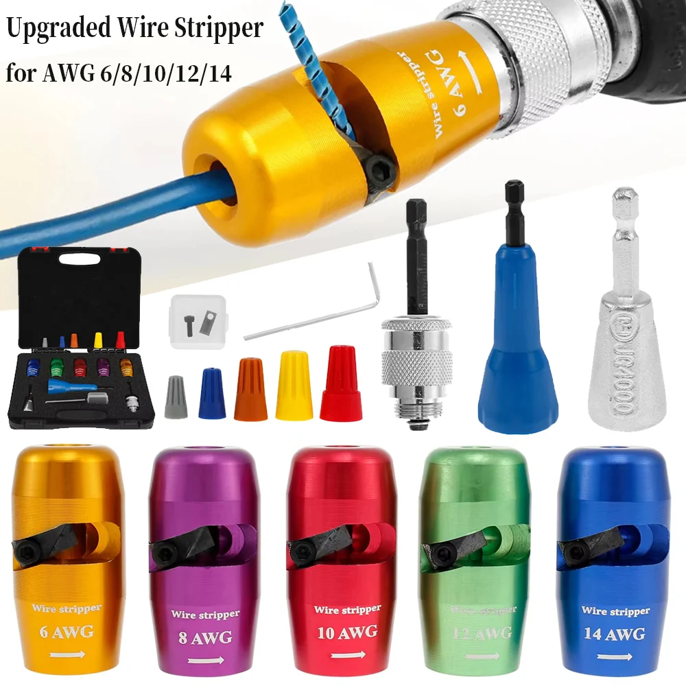 2in1 Electric Wire Stripper and Cable Twisting Tool Power Drill Driver ...