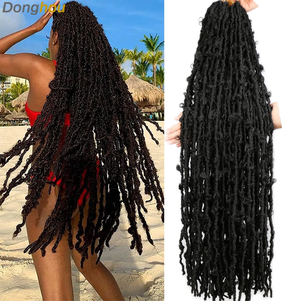 Donghou Butterfly Locs Crochet Braids Hair Pre-twisted Meches Locks ...