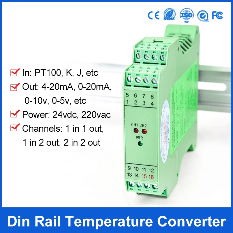 Thermocouple To 4-20mA Converter In Out Analog Temperature