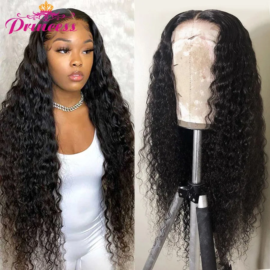 Perruque Lace Front Wig Deep Wave Brésilienne Naturelle – Princess, Cheveux Humains, 13x4/13x6 ...