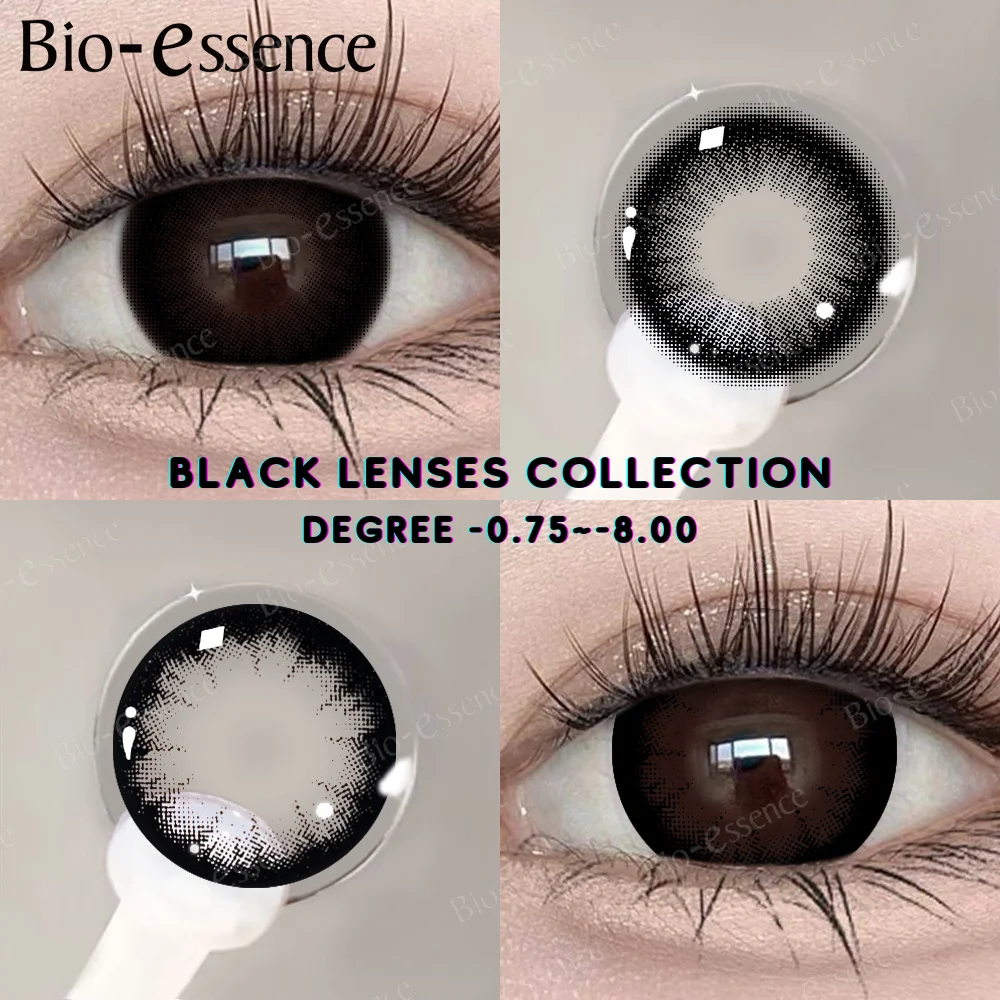 Bio-essence 1 Pair Black Lenses Korean Lenses Colored Contact Lenses ...