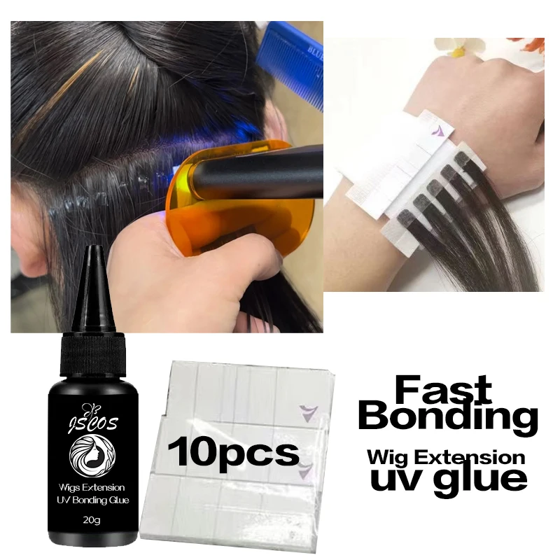 2pcs-Kit-20g-UV-Wigs-Extension-glue-UV-Light-Hair-Extensions-System-Set ...