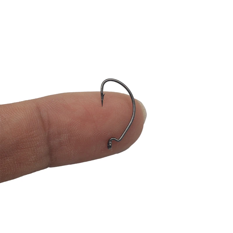 Rompin 50pcs/lot mini small 10# soft worm hook wide gap fishing lure ...