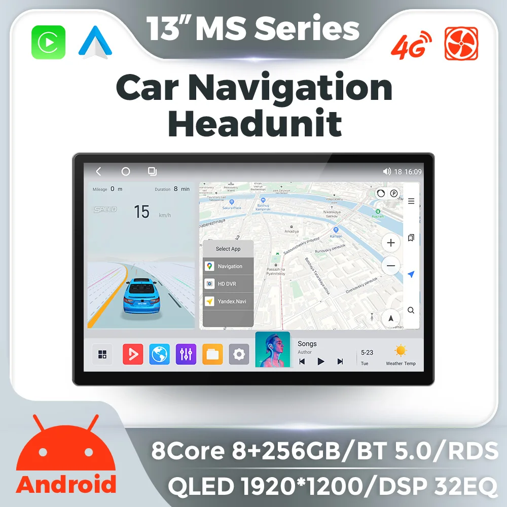 NaviFly-13inch-Big-Screen-QLED-1920-1200-Android-13-Car-Multimedia ...