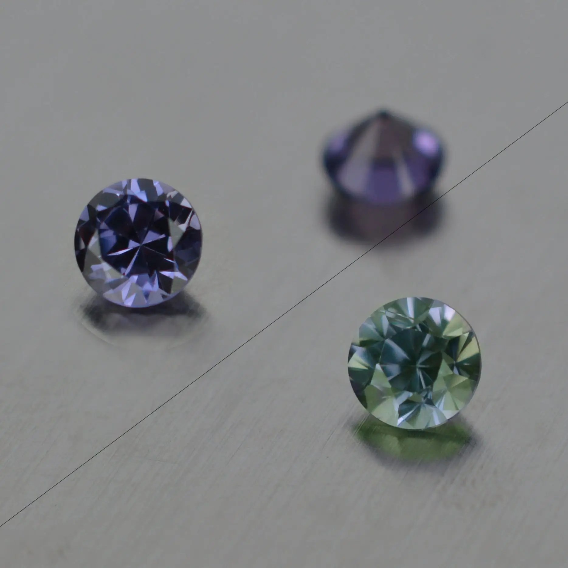 Color Change Russian Lab Alexandrite Synthetic Corundum Round Cut Shape ...