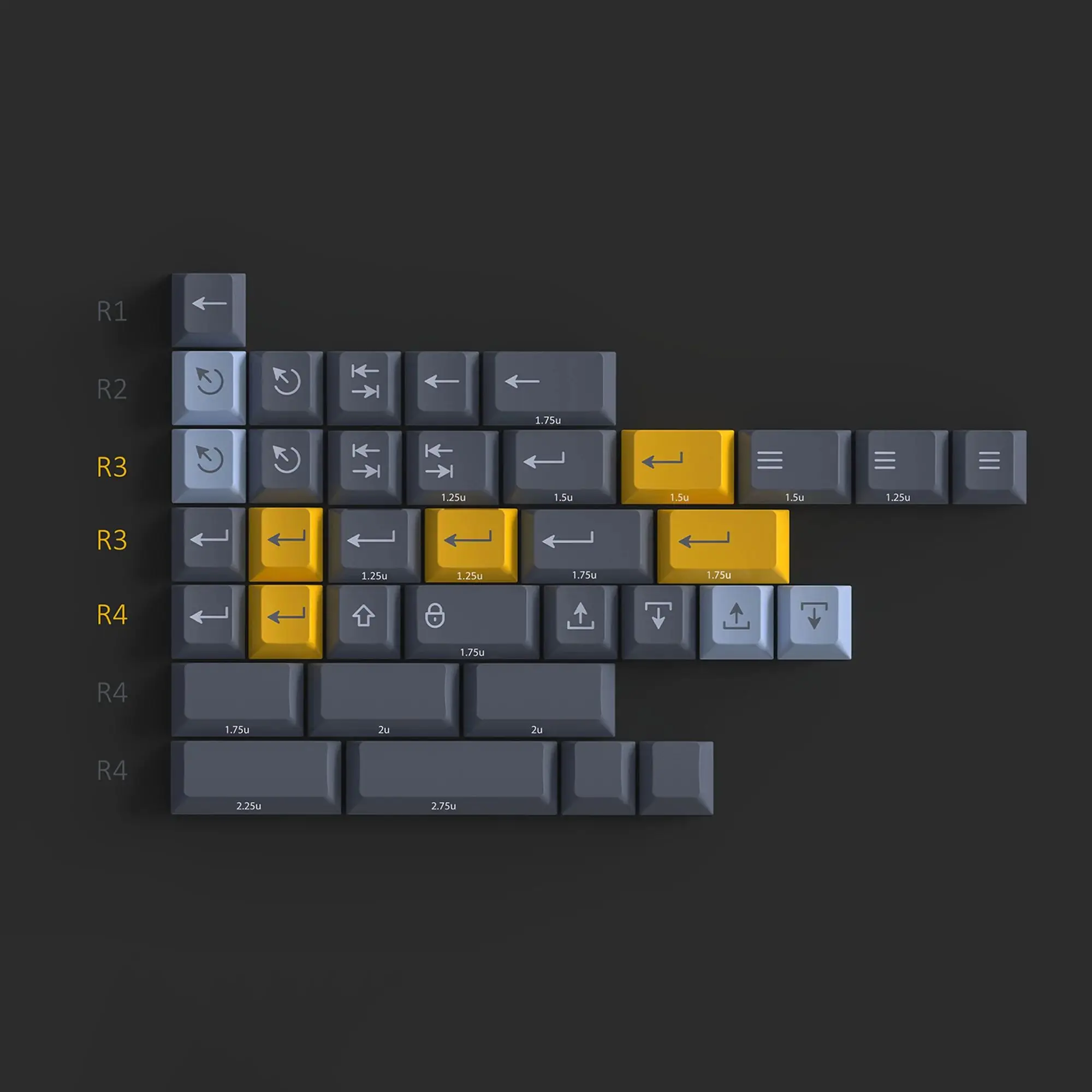 PBTfans Twist Numpad/Spacebar/40s/International Kit PBT Cherry Profile ...