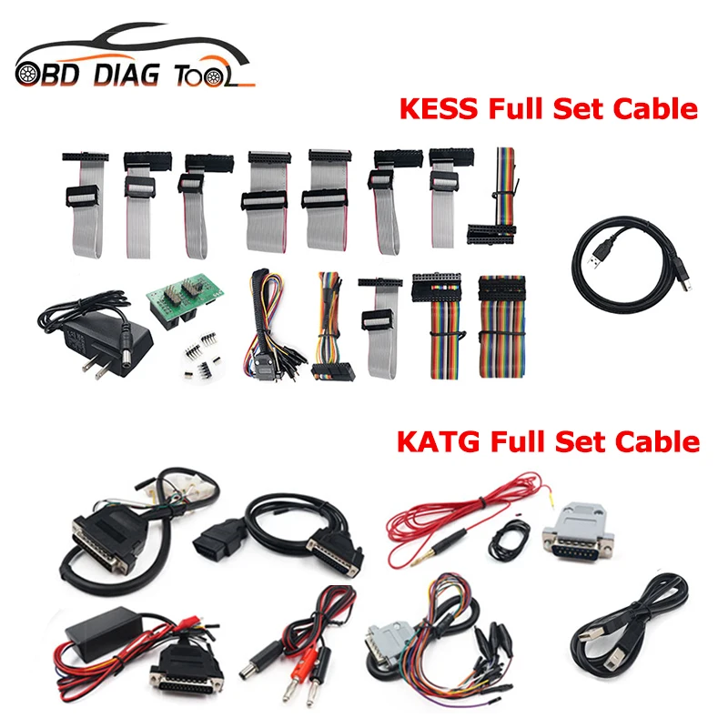 Full Set Cables for KESS/KTAG/Fgtech 0475 ECU Programmer OBD 2 Adapters ...