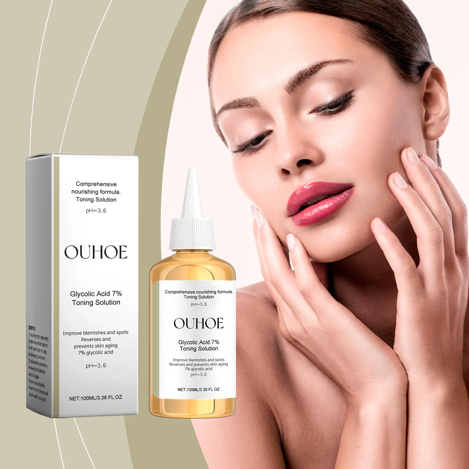 Ouhoe-100ml-Glycolic-Acid-7-Toning-Solution-Facial-Toner-Shrink-Pores-Repair-Facial-Oil-Control ...