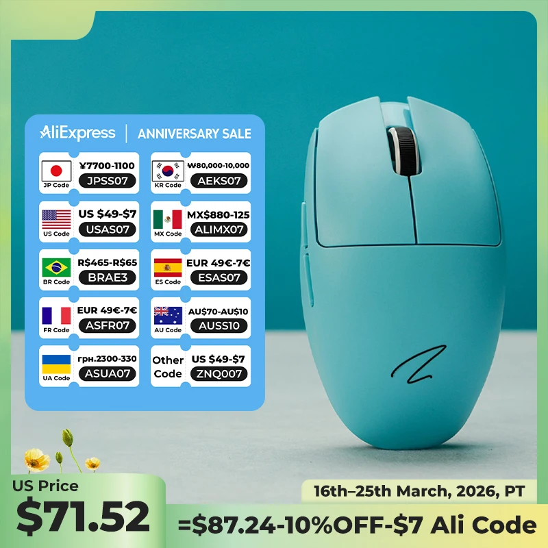 Zaopin Z1 PRO MAX Three Mode 8K PAW3950 Mouse 2.4G Bluetooth Colorful ...