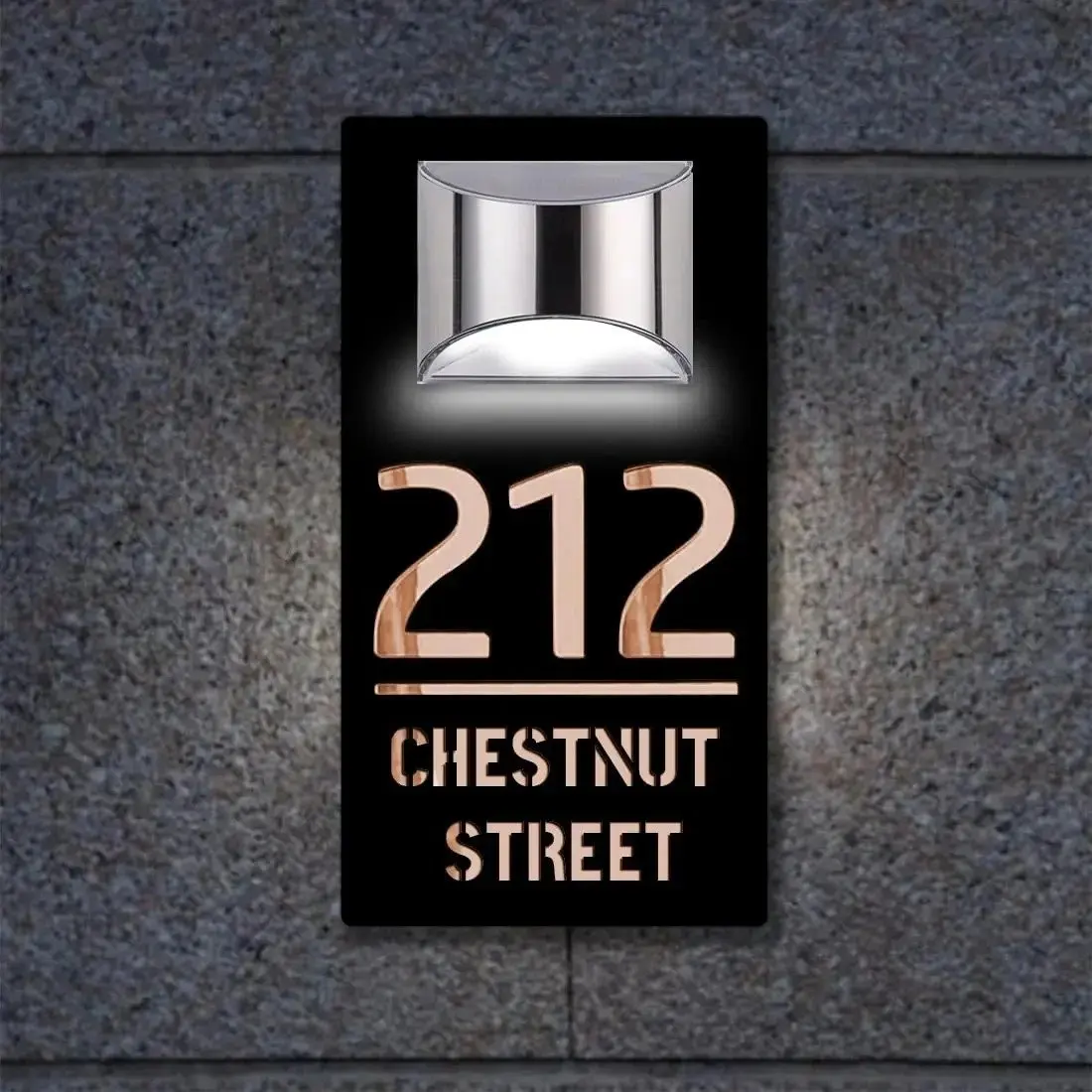 House-Number-Sign-With-Solar-Light-Laser-Cut-Door-Name-Plaque ...