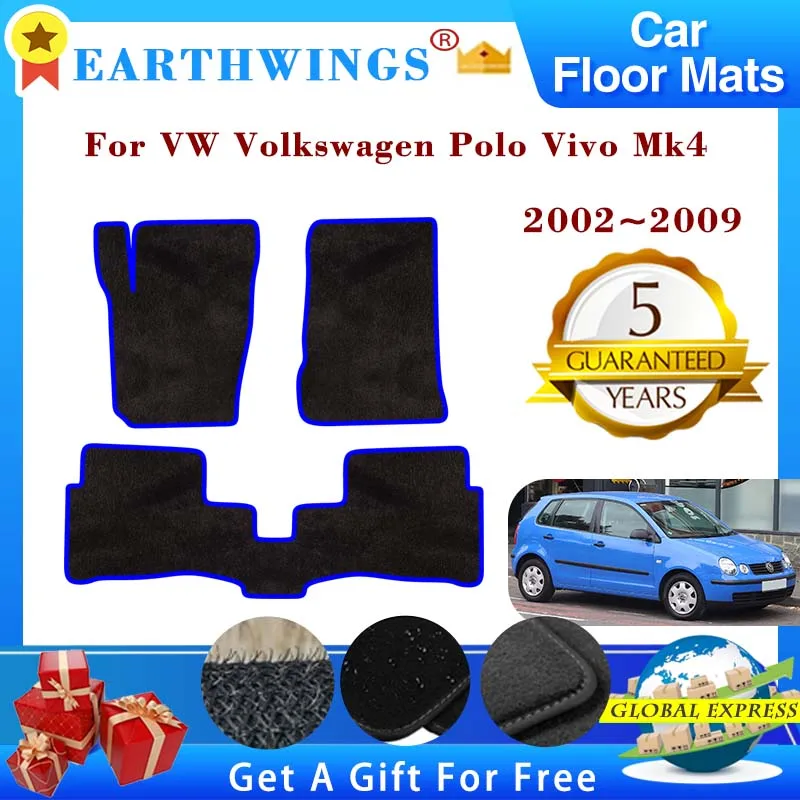 For Vw Volkswagen Polo Vivo Mk4 9n 6q 9n3 2002~2009 Car Floor Mats Rugs ...