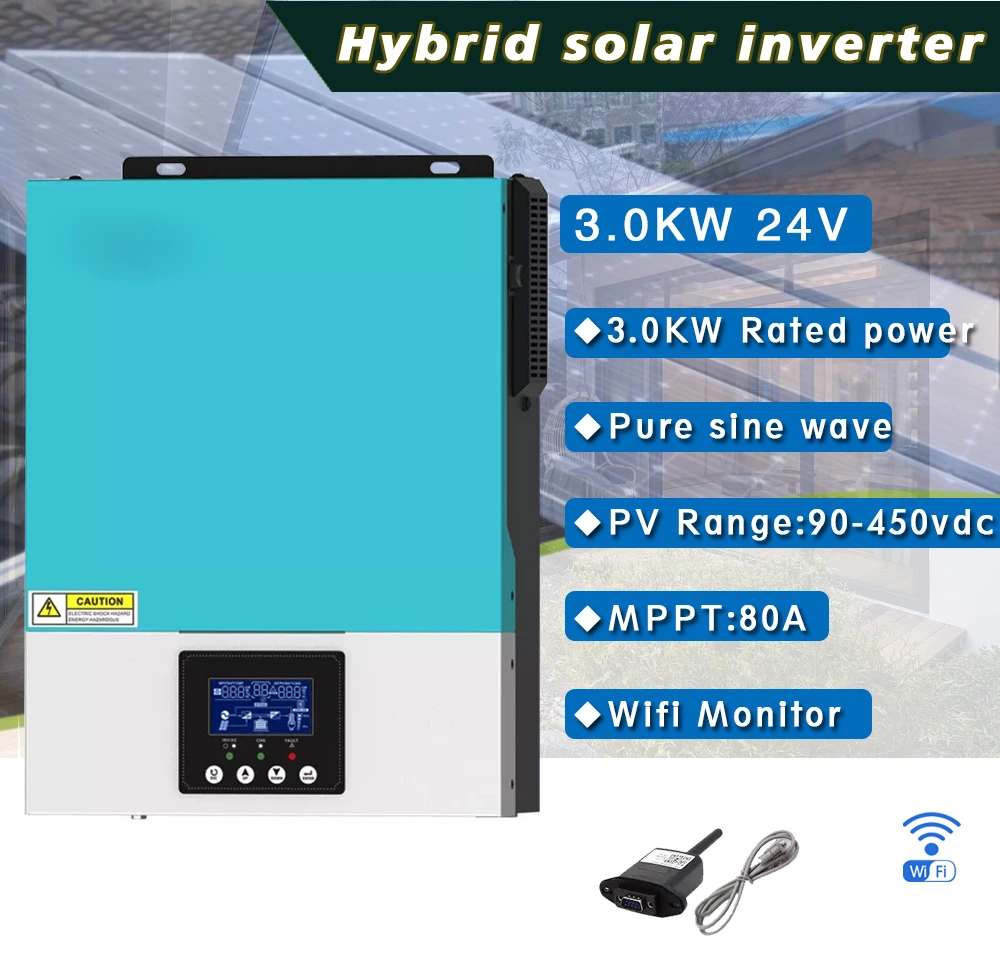 3KW 24V 230V Off-grid Solar Inverter DC to AC Converter Work with ...