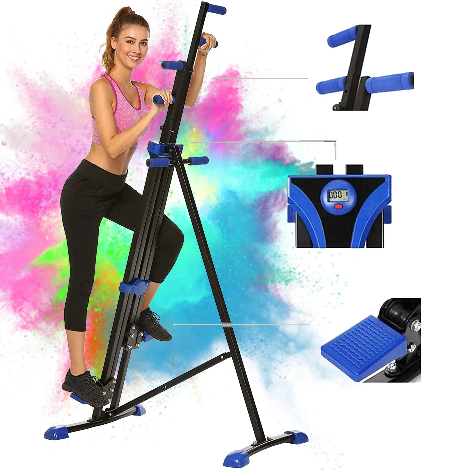 Vertical Climber Exercise Machine for Home Gym, 350 LBS Stair Stepper ...