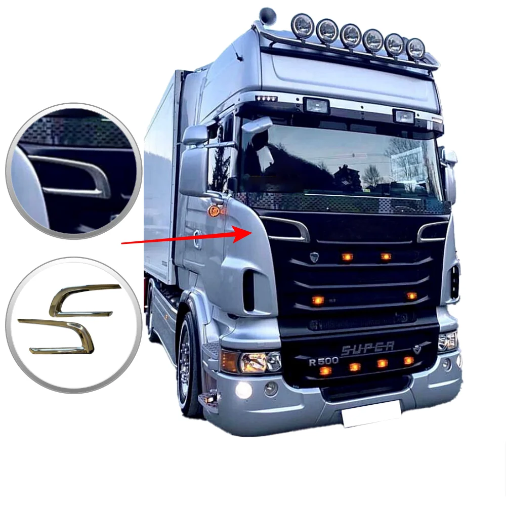 for-Scania-Trucks-Chrome-Grille-Trim-Exterior-Accessory-for-Scania-R-G ...
