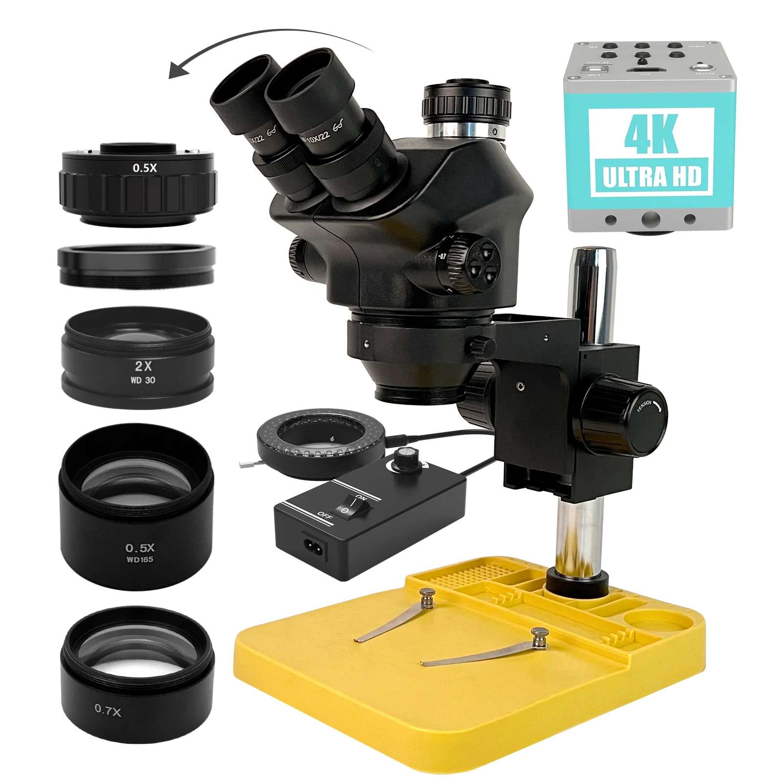 Kailiwei-Microsc-pio-Trinocular-Est-reo-Simul-Focal-Reparo-PCB-C-mera ...