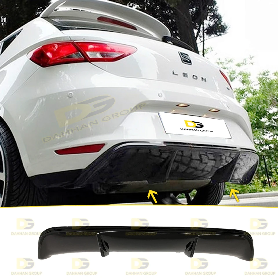 Seat Leon 2012 - 2016 MK3 Rear Diffuser Spoiler Wing Without Outputs ...
