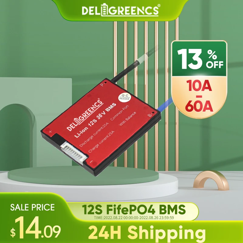 12s Life Bms 36v 15a 20a 30a 40a 50a 60a Pcb For Li-ion Lifepo4 Battery ...