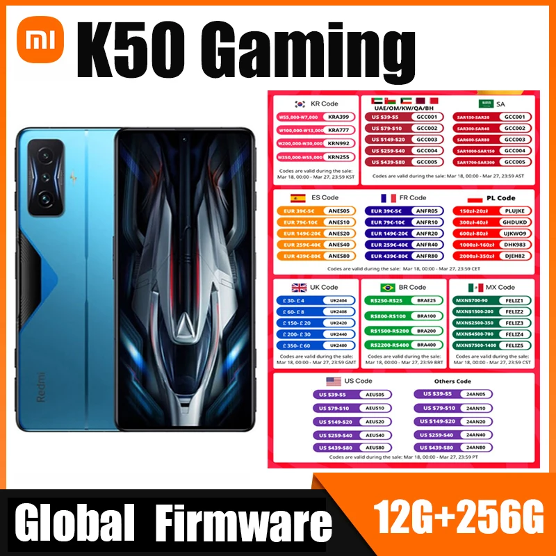 Xiaomi-Redmi-k50-Gaming-5G-12G-256G-Smartphone-Cellphone-Side-fingerprint-facial-recognition ...