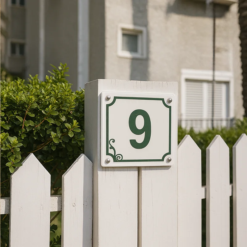 Custom Acrylic House Number Plate – 5mm UV Printed Outdoor House Number ...
