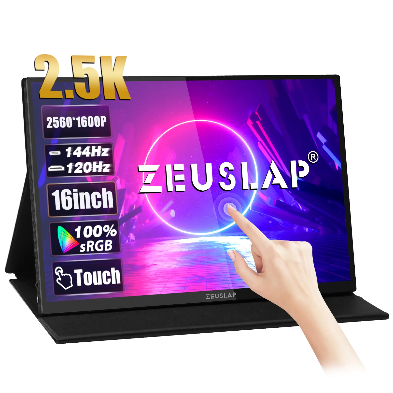 ZEUSLAP-16-inch-2-5K-144Hz-touch-screen-portable-monitor-P16KT-2560 ...