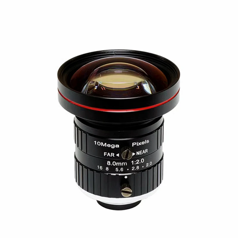 10MP 1 "8 мм C-Mount линзы машинного зрения Low Distortion F1.8 4K CCTV ...