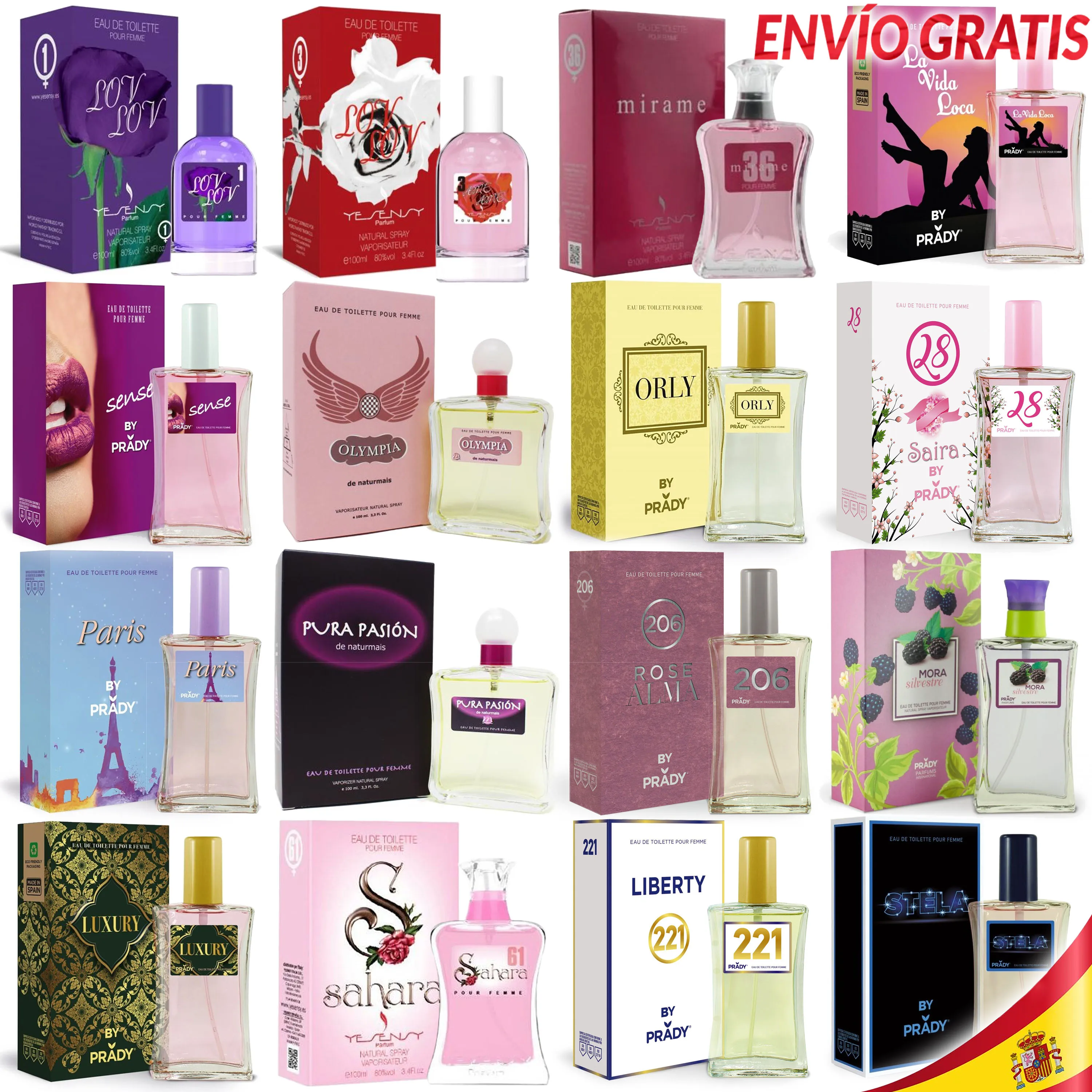 Colonia-para-Mujer-100ml-Agua-Eau-de-Toilette-Fragancias-Femeninas-con ...