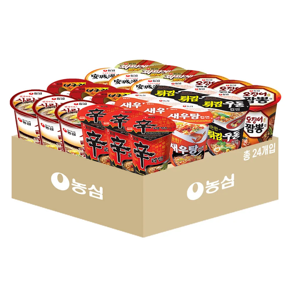 Nongshim-Cup-ramen-cup-mixed-24-cups-Shingramen-Shrimp-Tang-Tempura ...