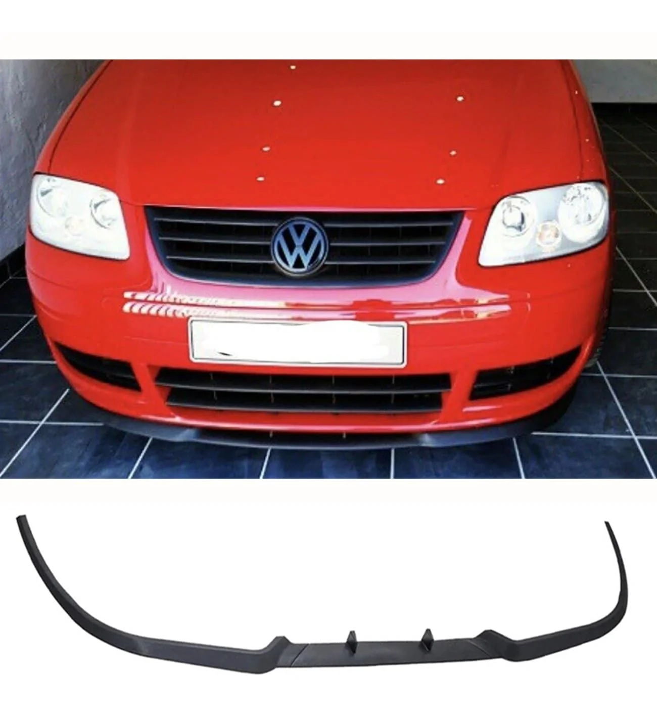 For Vw Volkswagen Touran & Sharan Front Bumper CUPRA R Euro Spoiler Lip ...